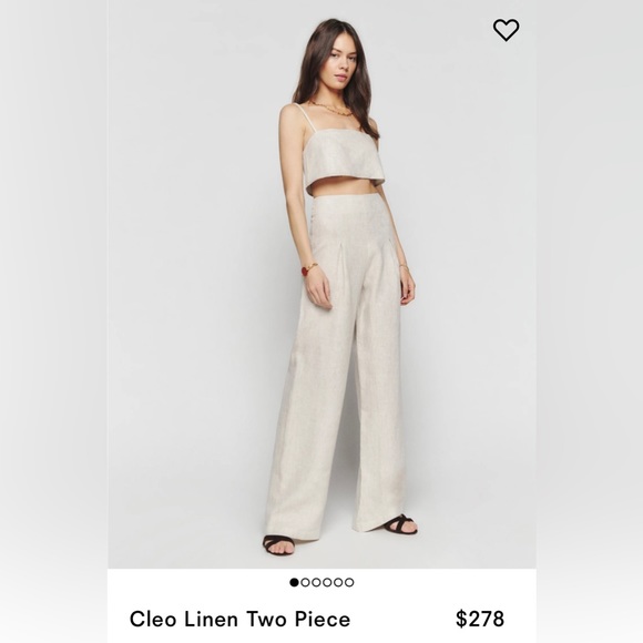 Reformation | Pants & Jumpsuits | Reformation Cleo Linen Set Size 6p ...